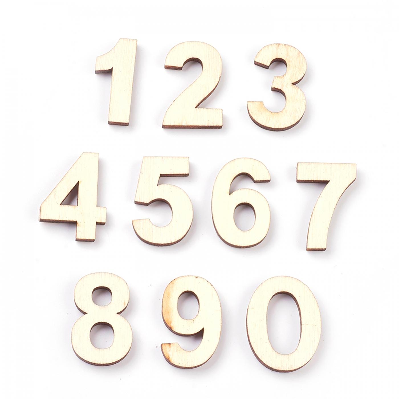 Dřevěné ozdoby, čísla od 1-10, 3 cm | creActive - kreatívny e-shop