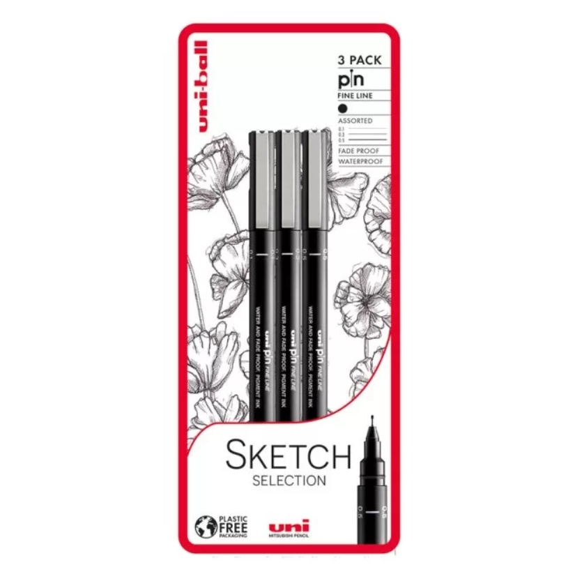 UNI PIN sada 3 kreslicích fixů Sketch Selection | UNI | creActive ...
